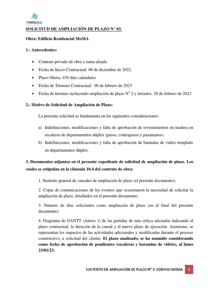 Sustento Solic Amp Plazo N°03 - MoMA Rev02 PDF | PDF