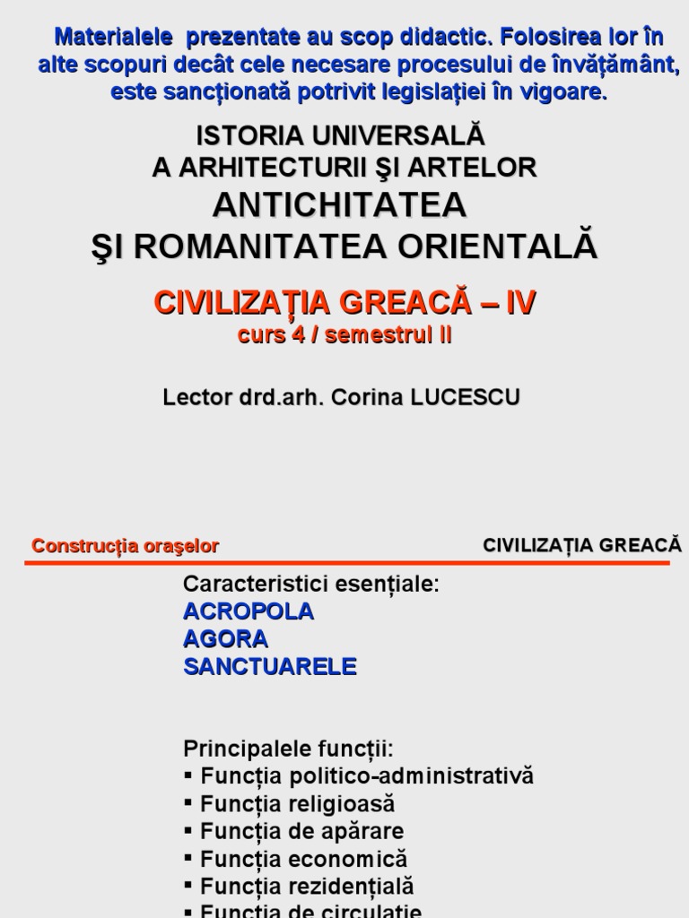 Curs 04 CIV GREACA IV | PDF