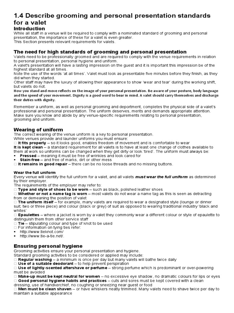 2 Provide Valet Services To Guests | PDF | Conversation | Communication