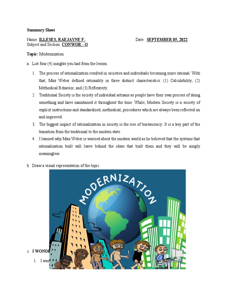 Insights on Modernization and Rationalization | PDF | Social Science ...