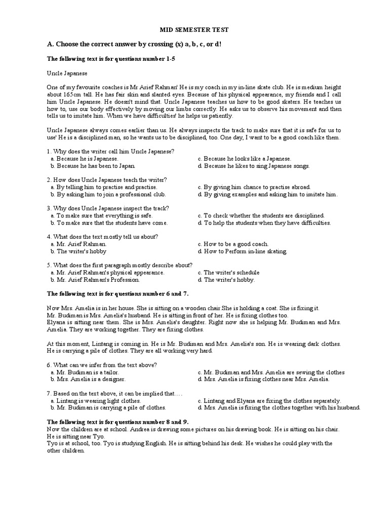 Mid Semester Test | PDF
