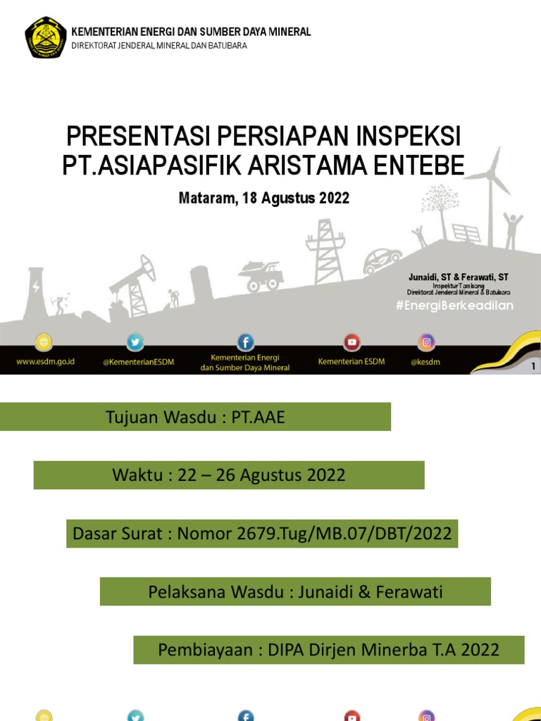 Paparan Persiapan Inspeksi PT - AAE | PDF
