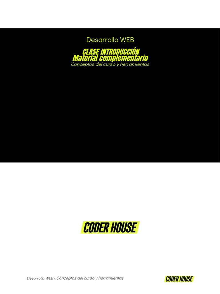 Clase 0 - Introducción Al Desarrollo Web - CODER | PDF | HTML | Red mundial