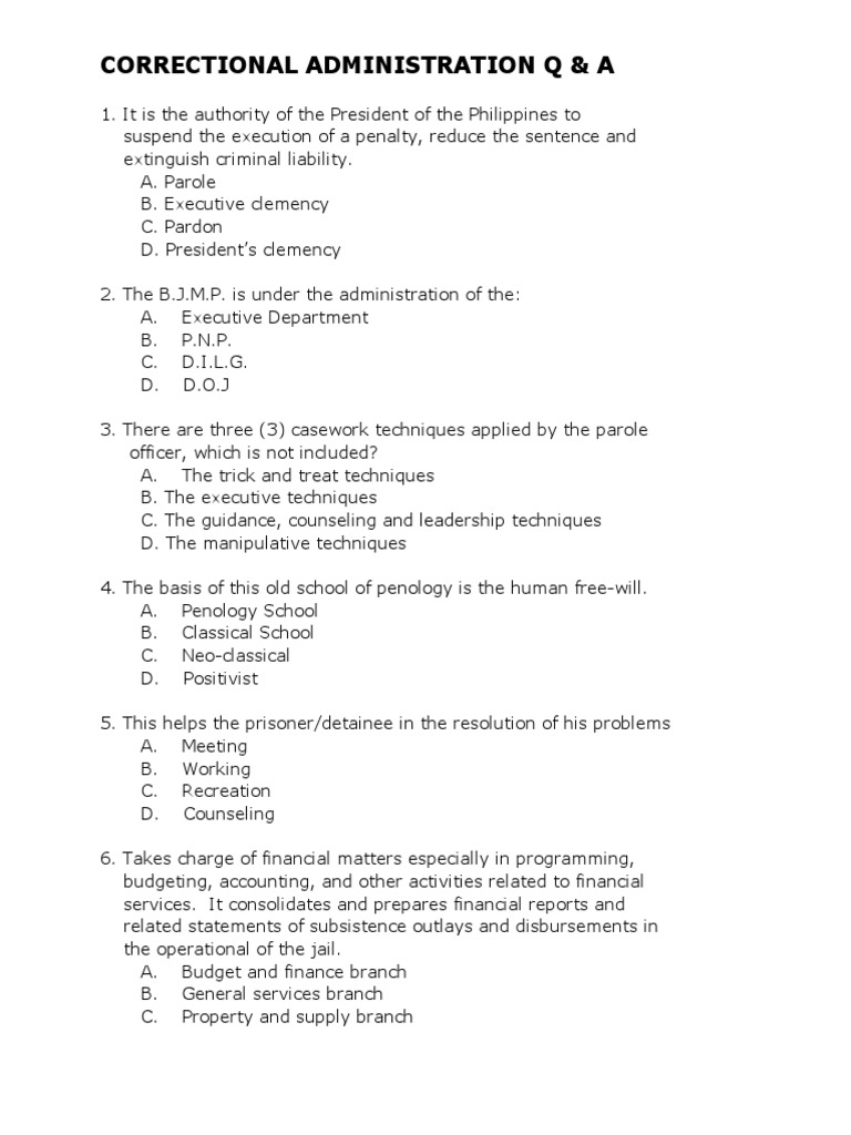CorAd Q&A | PDF | Prison | Probation