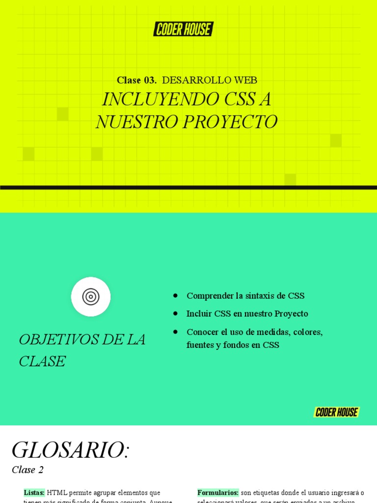 Clase 3 - Incluyendo CSS A Nuestro Proyecto | PDF | HTML | Comunicación escrita