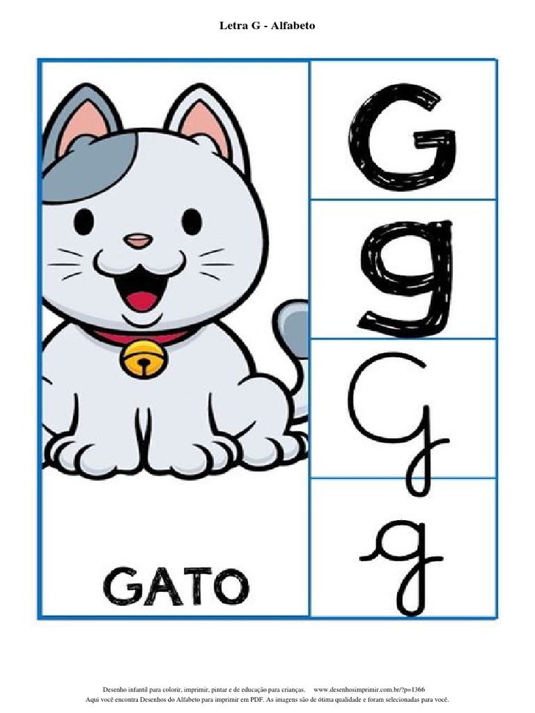 Letra G - Alfabeto | PDF