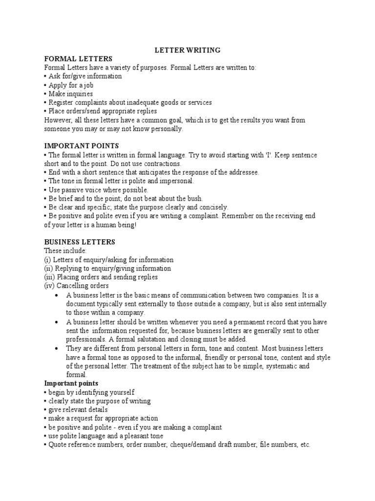 Letter Writing | PDF