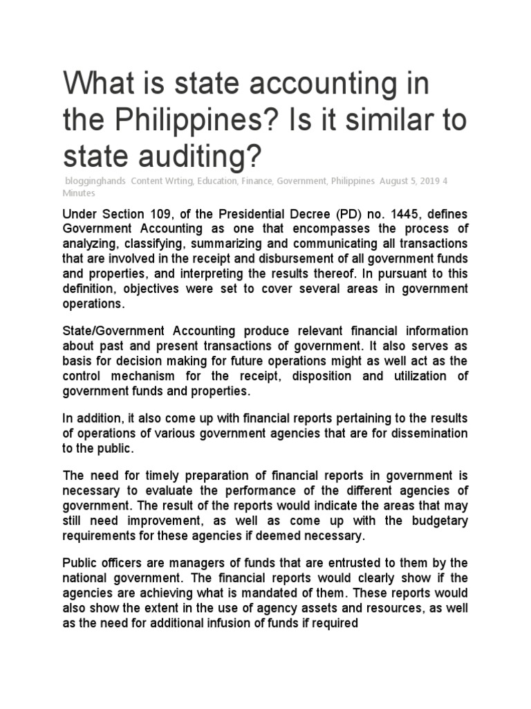 State Accounting | PDF | Audit | Accounting