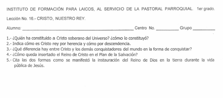 Lección No. 16 | PDF