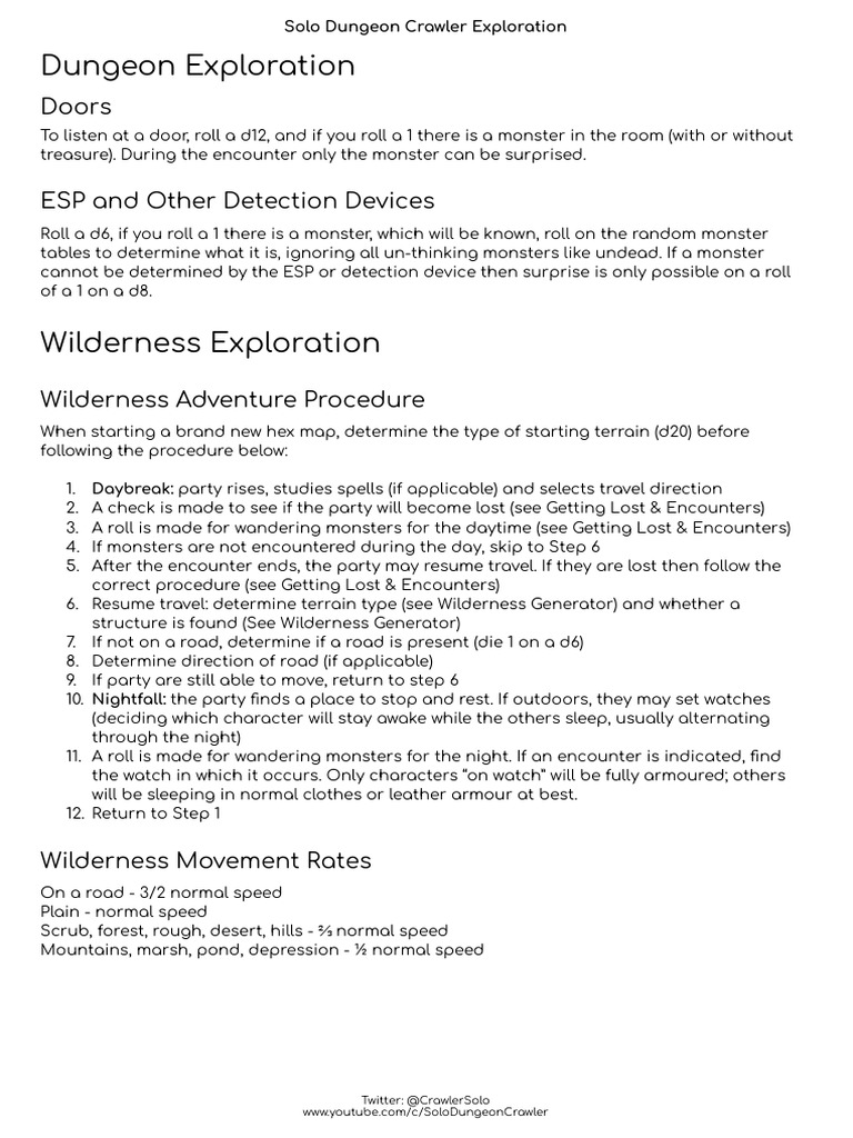 Exploration Rules | PDF | Tsr, Inc. | Gaming