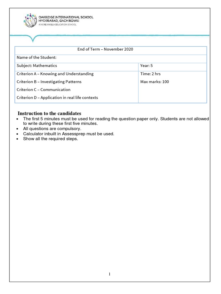 Math EOT FINAL TEST | PDF | Algorithms | Circle