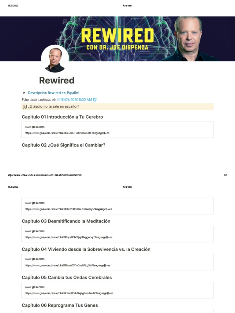 Rewired Dr. Joe Dispenza | PDF