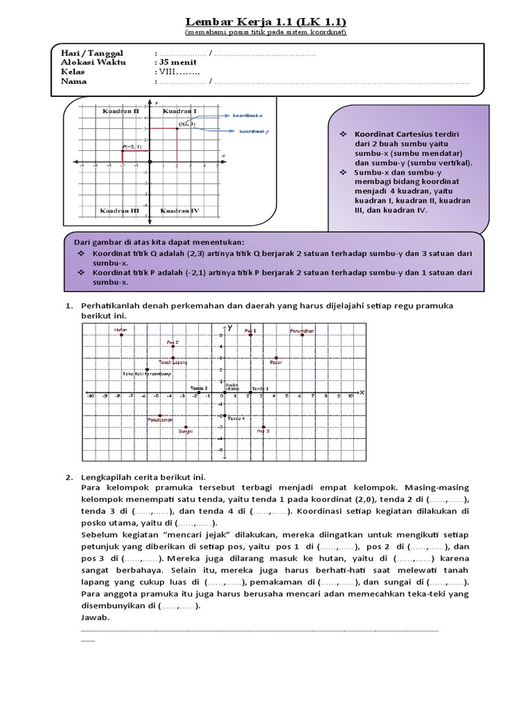LKPD MTK KLS 8 KC Part 1 | PDF