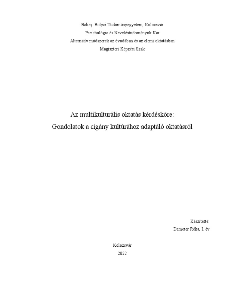 Demeter Reka Dolg Didmest1 | PDF