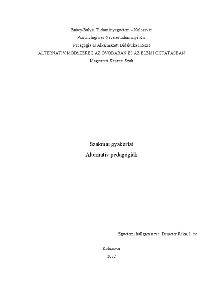 Portfolio Demeter Reka | PDF