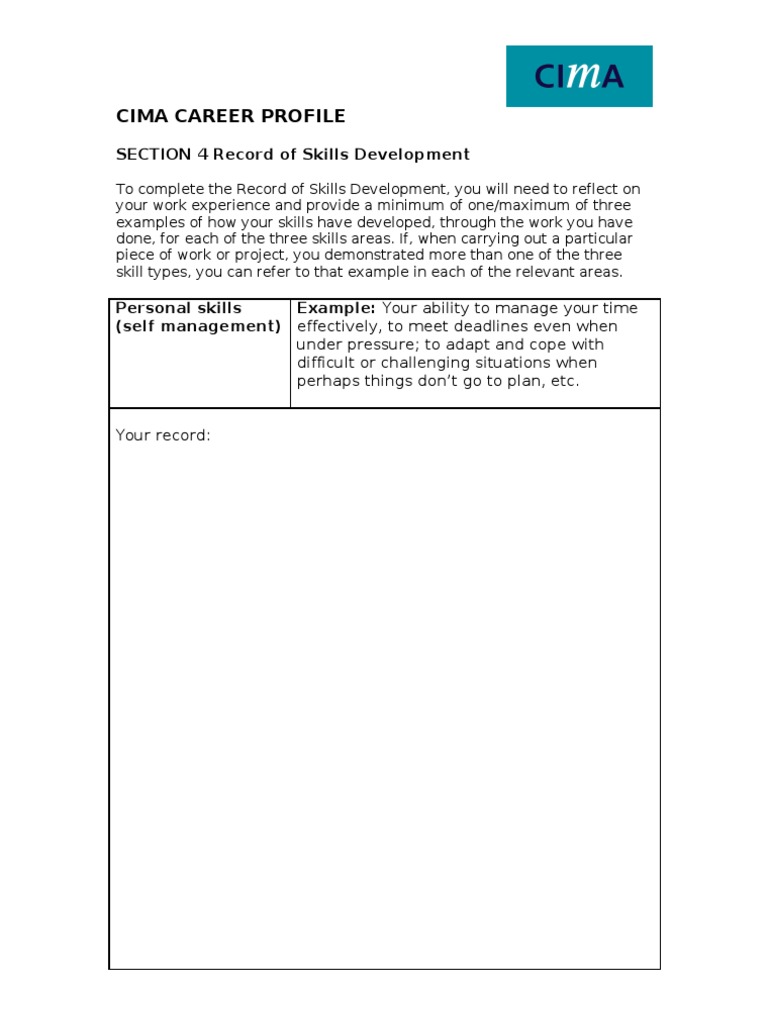 Record of Skills Development | PDF | Information | Feeling