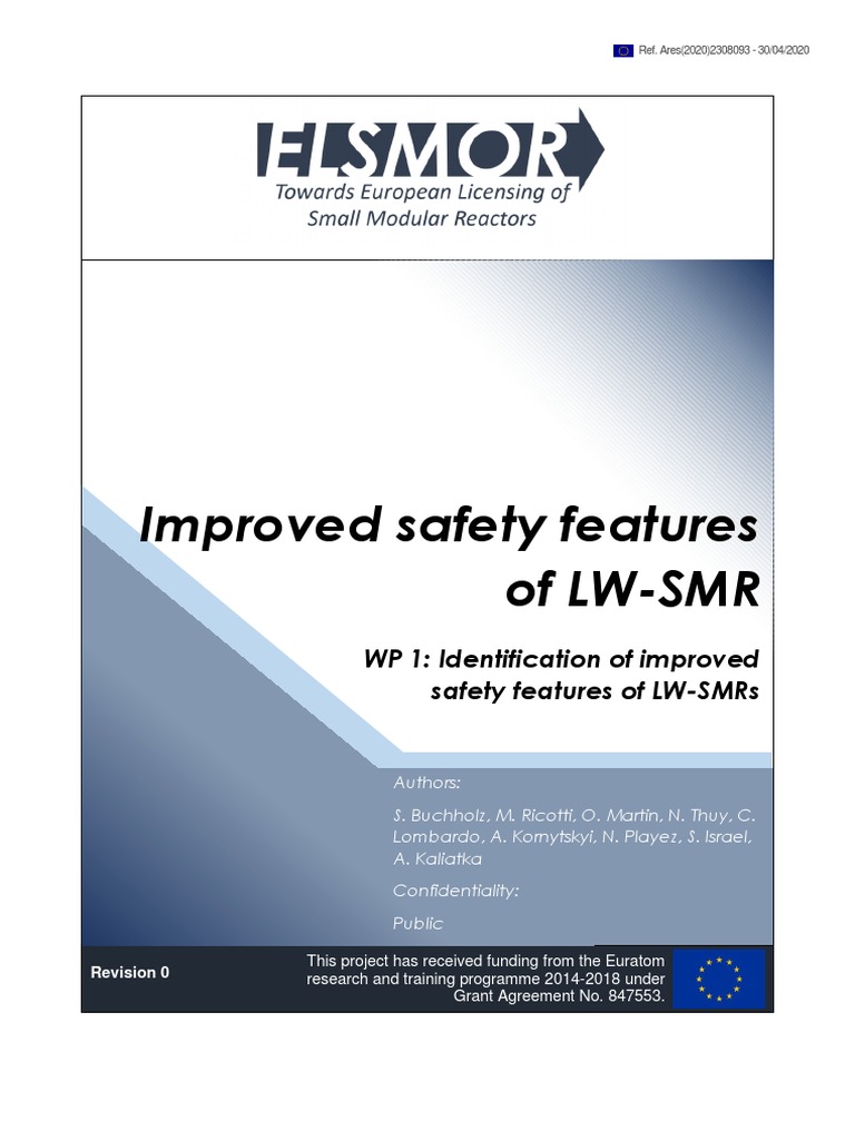 WP 1: Identification of Improved Safety Features of Lw-Smrs | PDF ...