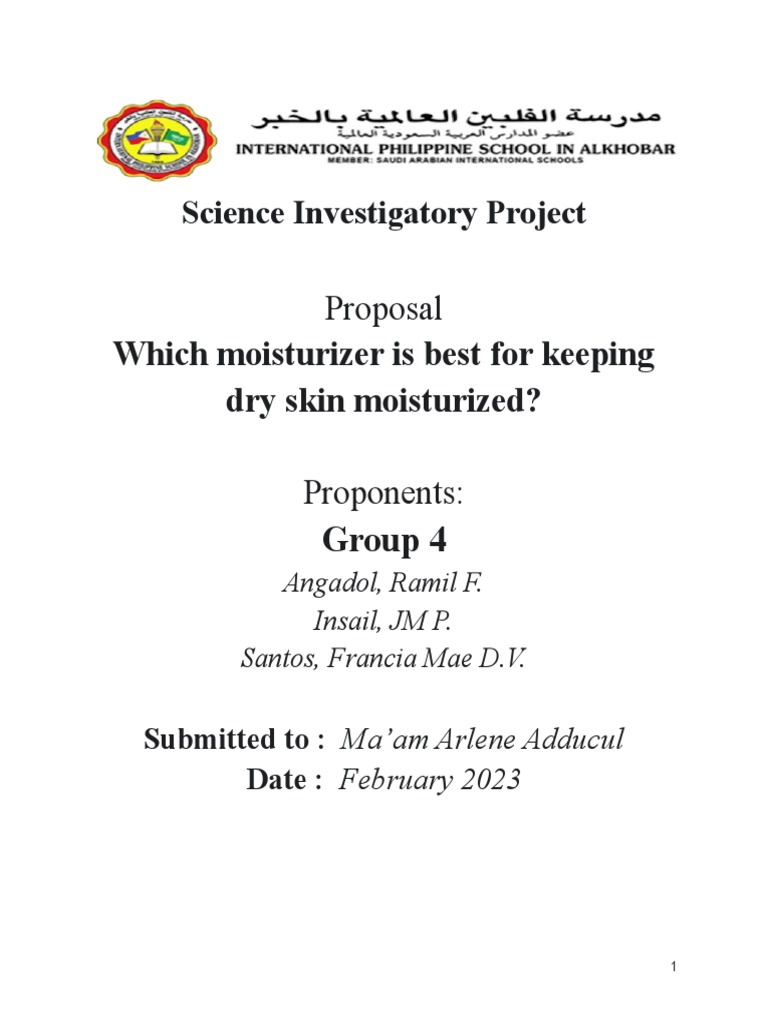 Angadol, Insail, Santos-SIP Proposal | PDF | Dermatitis | Skin