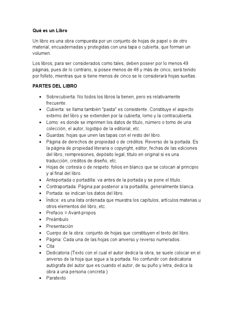 Que Es El Libro | PDF | Diccionario | Libros