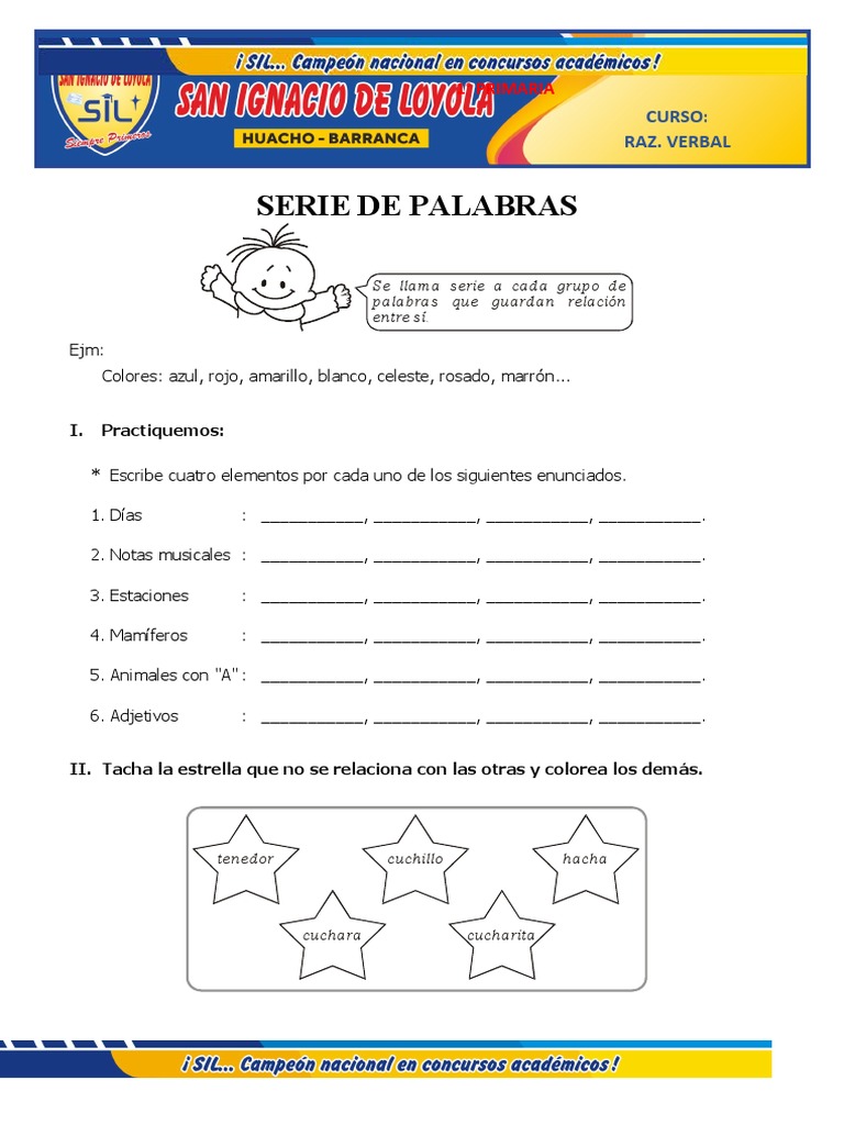 RV - Serie de Palabras | PDF | Color