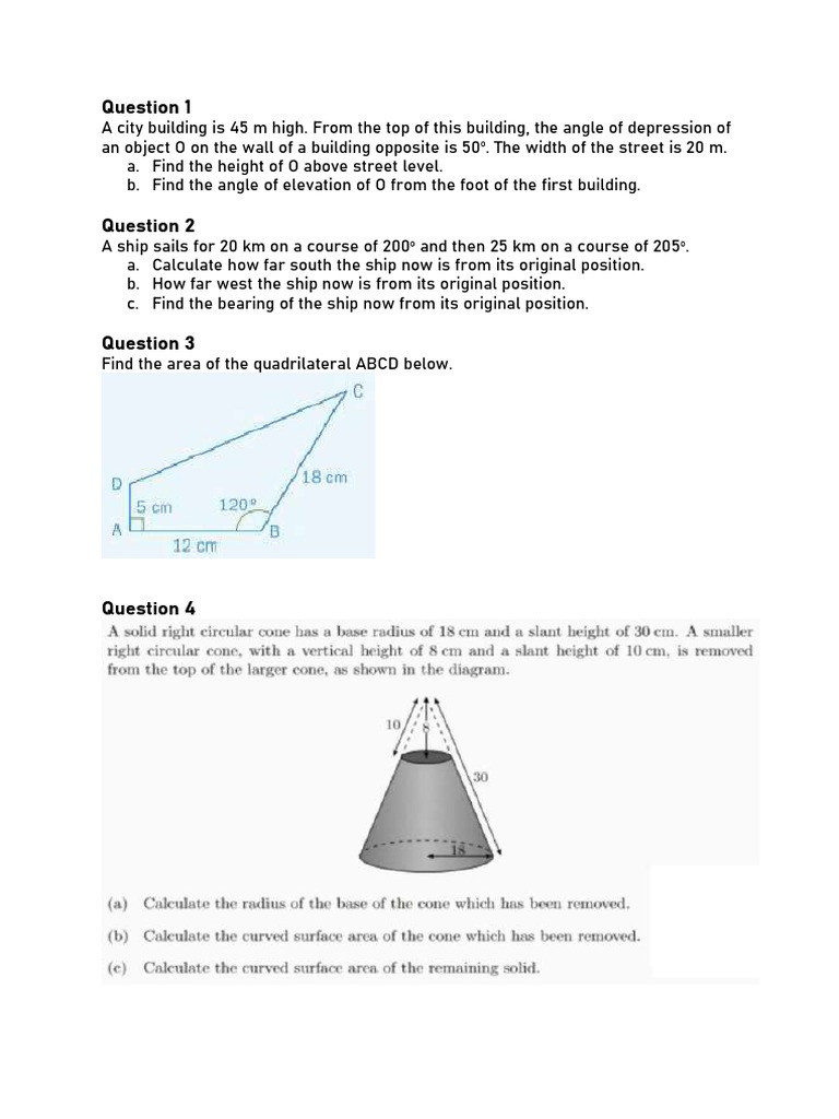 Additional Exercise Trigo2 | PDF