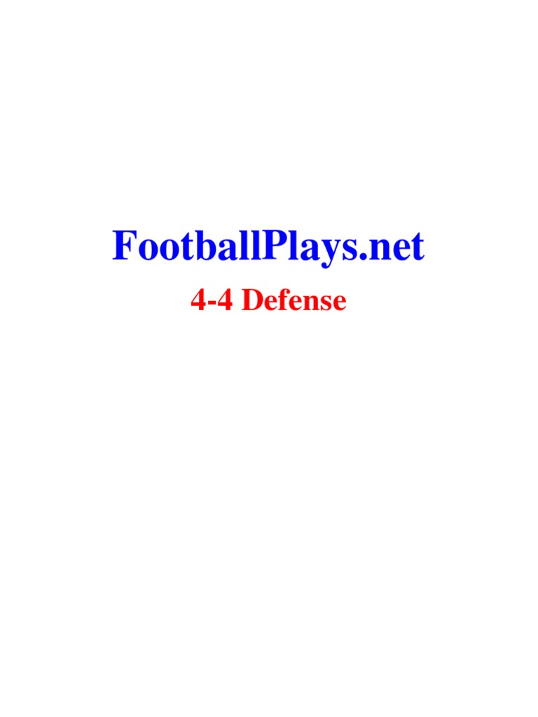 4-4 Defense | PDF | American Football | Gridiron Football