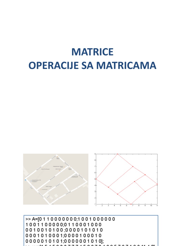 Matrice I Operacije Sa Matricama | PDF