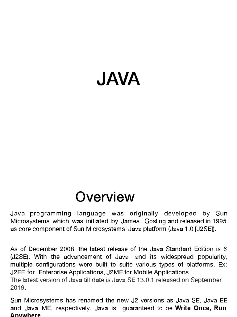 Java Day1 | PDF | Java (Programming Language) | Java (Software Platform)