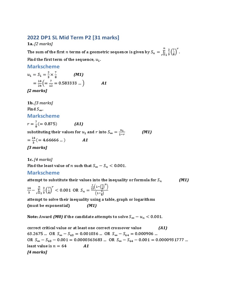 2022dp2maa Midp2sol | PDF | Interest | Applied Mathematics