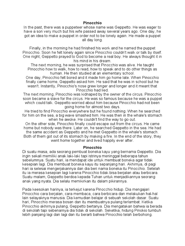 Story Telling 2 | PDF | Pinocchio