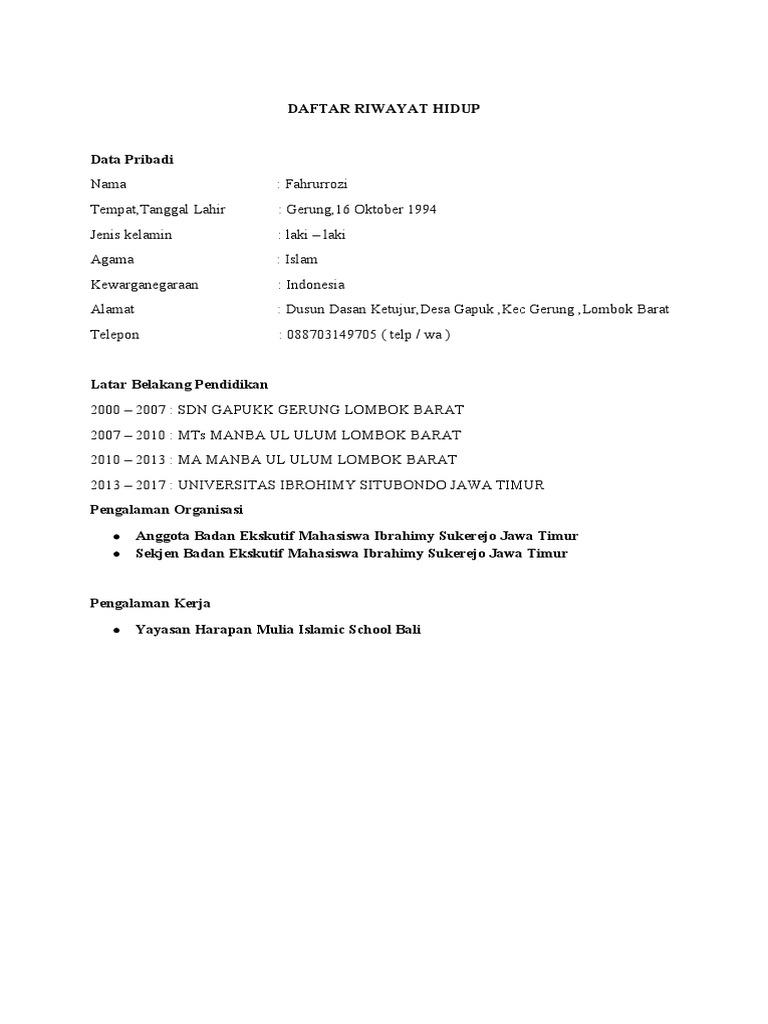 Lamaran Satriaji PT. EDN | PDF