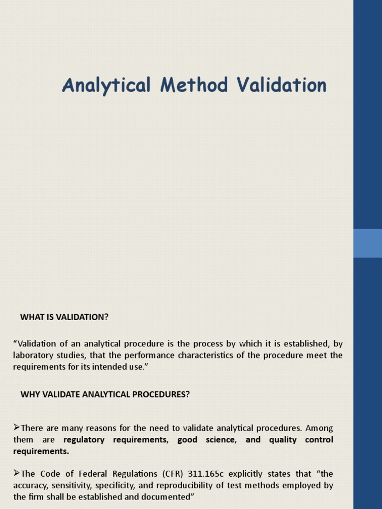 Analytical Method Validation Pdf Detection Limit Accuracy And