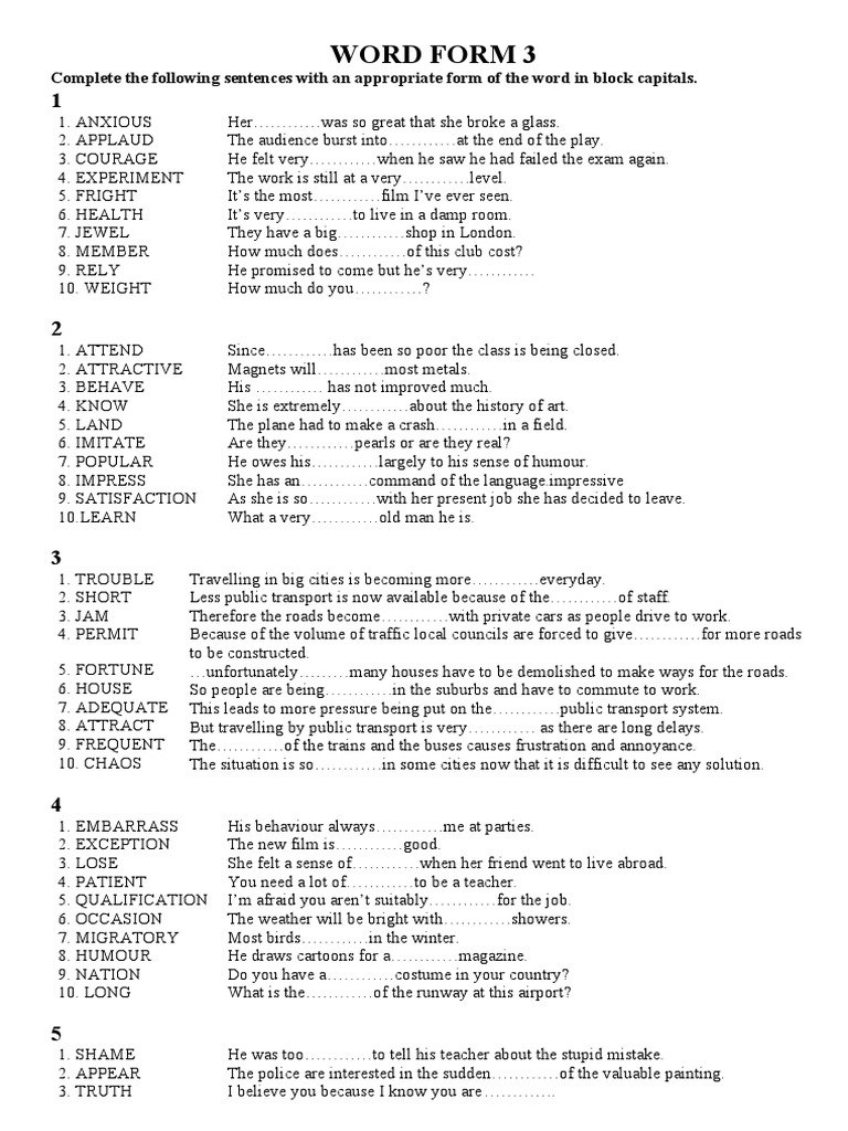 Word Form 3 | PDF | Hunting | Mountaineering