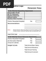 HR-MRF (Manpower Request Form) | PDF
