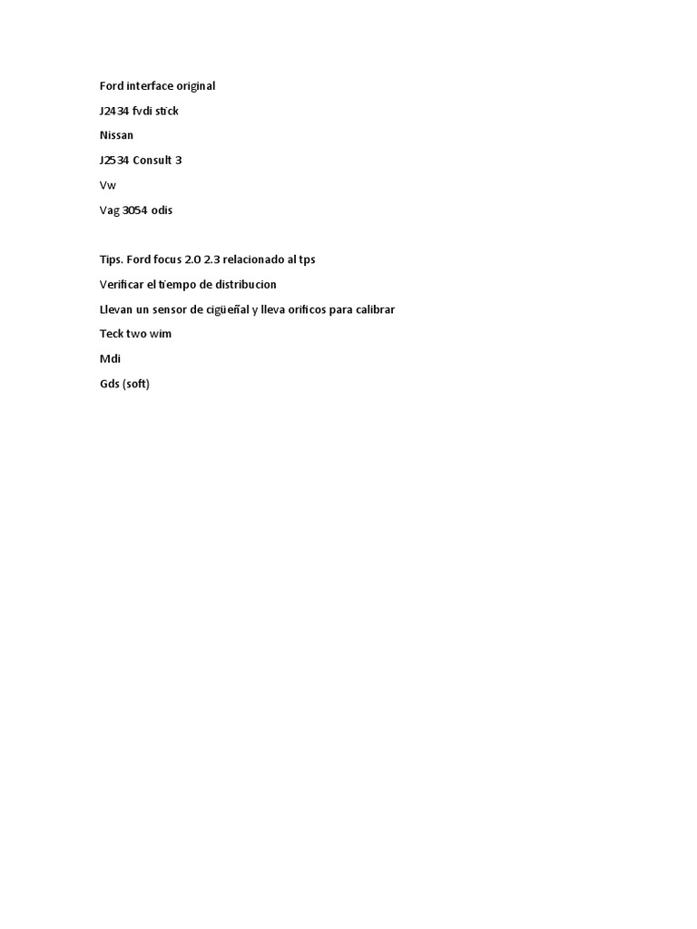 Ford Interface Original | PDF | Tecnología