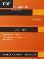 Classification of Poision | PDF | Poison | Psychoactive Drugs