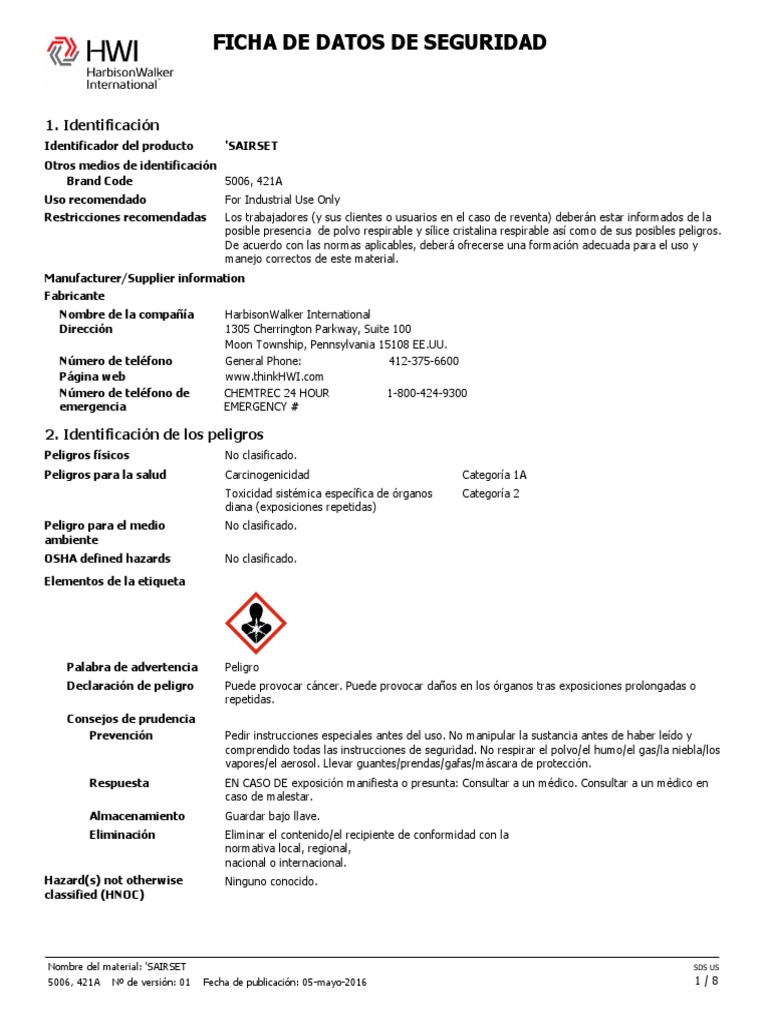 Sairset Ficha Tecnica | PDF | Cáncer | Química