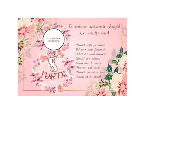 Felicitare 8 MARTIE | PDF