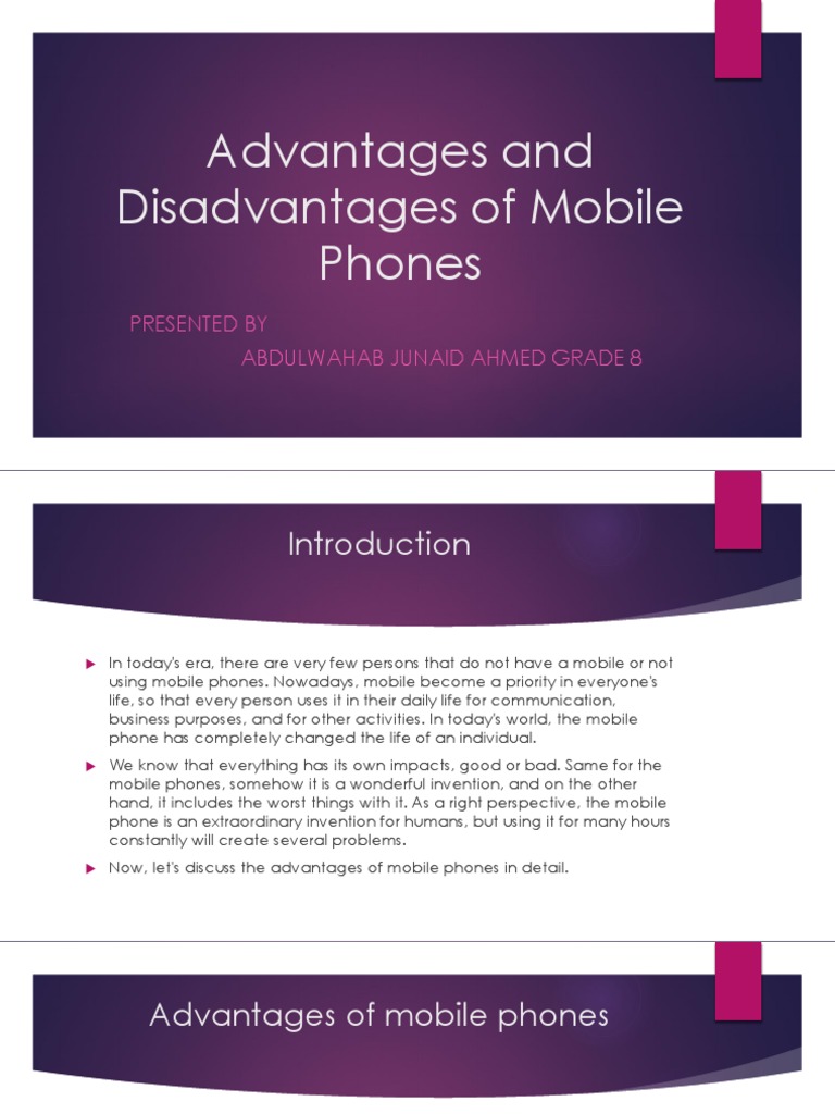 Mobile Phones: Pros and Cons | PDF | Social Media | Popular Culture ...