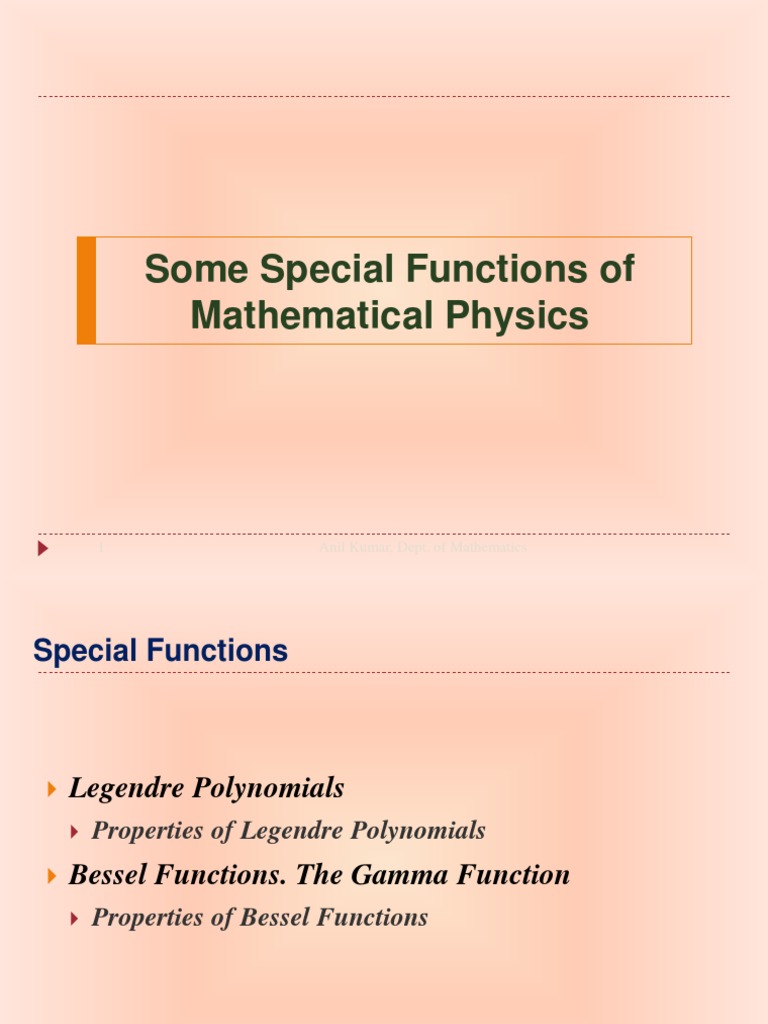 Bessels Functions | PDF | Discrete Mathematics | Mathematical Relations