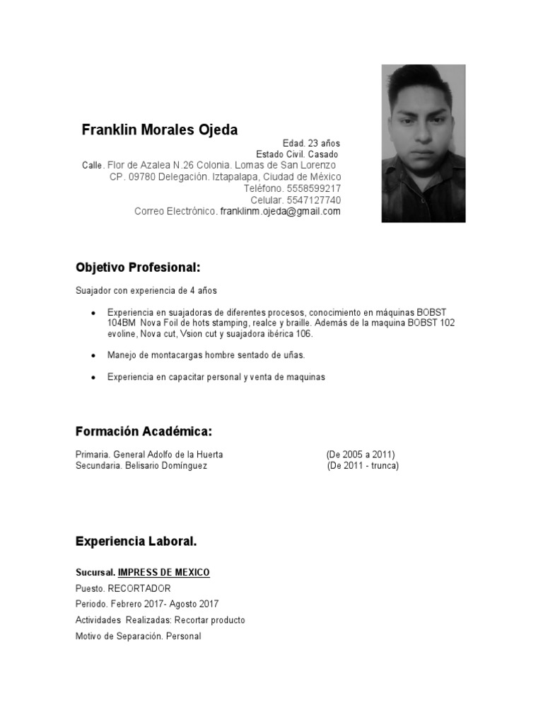 Curriculum FRANK (1) - 1 | PDF