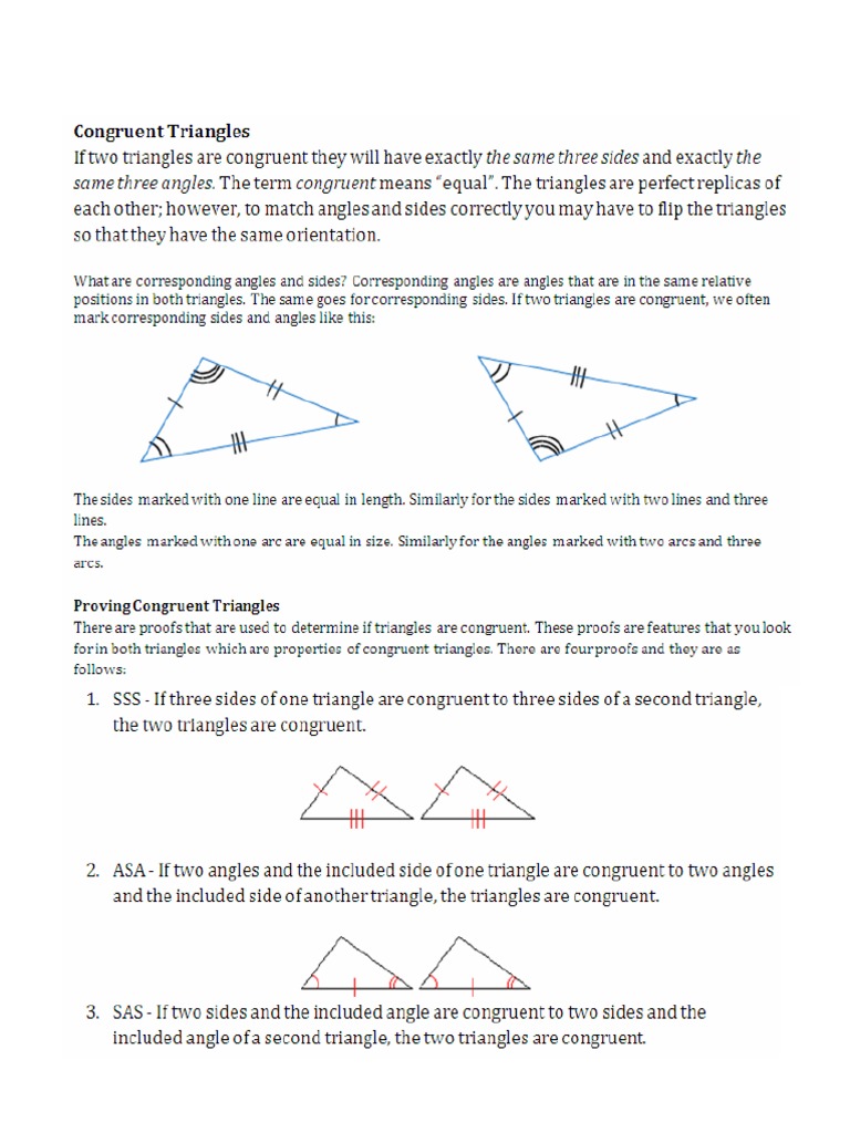 Congruent and Similar Triangles | PDF