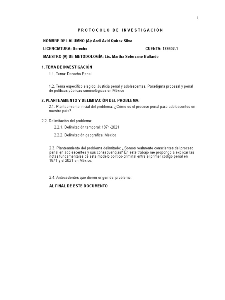 Protocolo 2 | PDF | Derecho penal | Federación