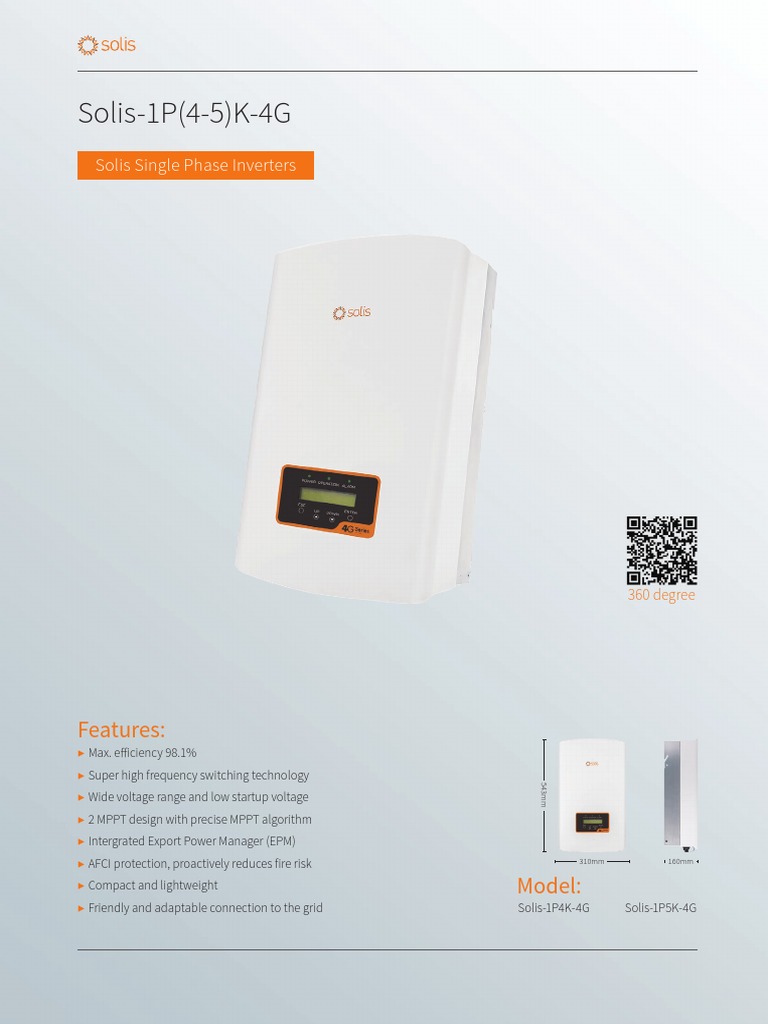 Solis-1P (4-5) K-4G: Solis Single Phase Inverters | Download Free PDF ...