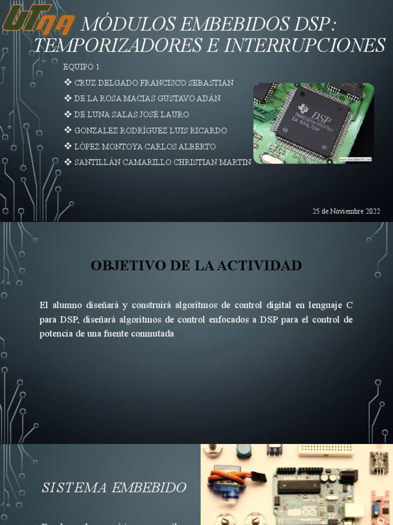 Módulos Embebidos DSP Equipo 1 | PDF | Sistema Integrado | Hardware de la computadora