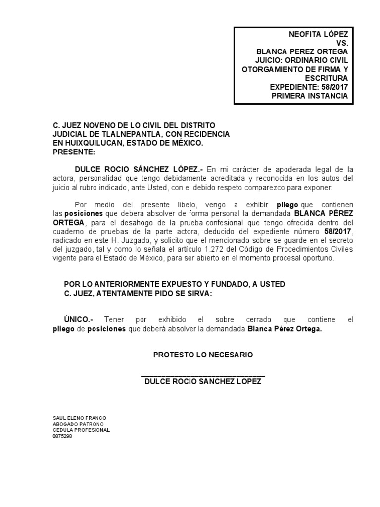 Pliego | PDF | México | Justicia