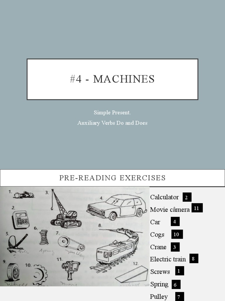Understanding Machines and Simple Present | PDF | Machines | Mechanical ...