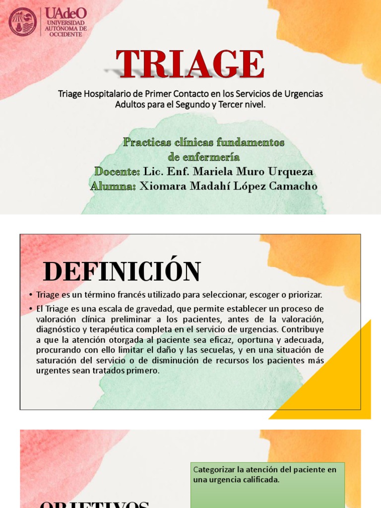 Triage | PDF | Enfermedades y trastornos humanos | Medicina CLINICA