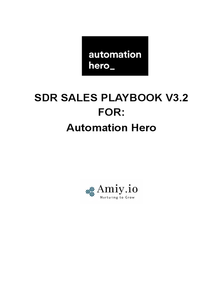 SDR Playbook for Automation Hero | PDF | Optical Character Recognition ...