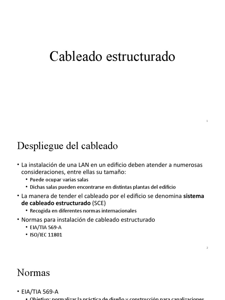 Ut2 - 4. Cableado Estructurado | PDF | Informática